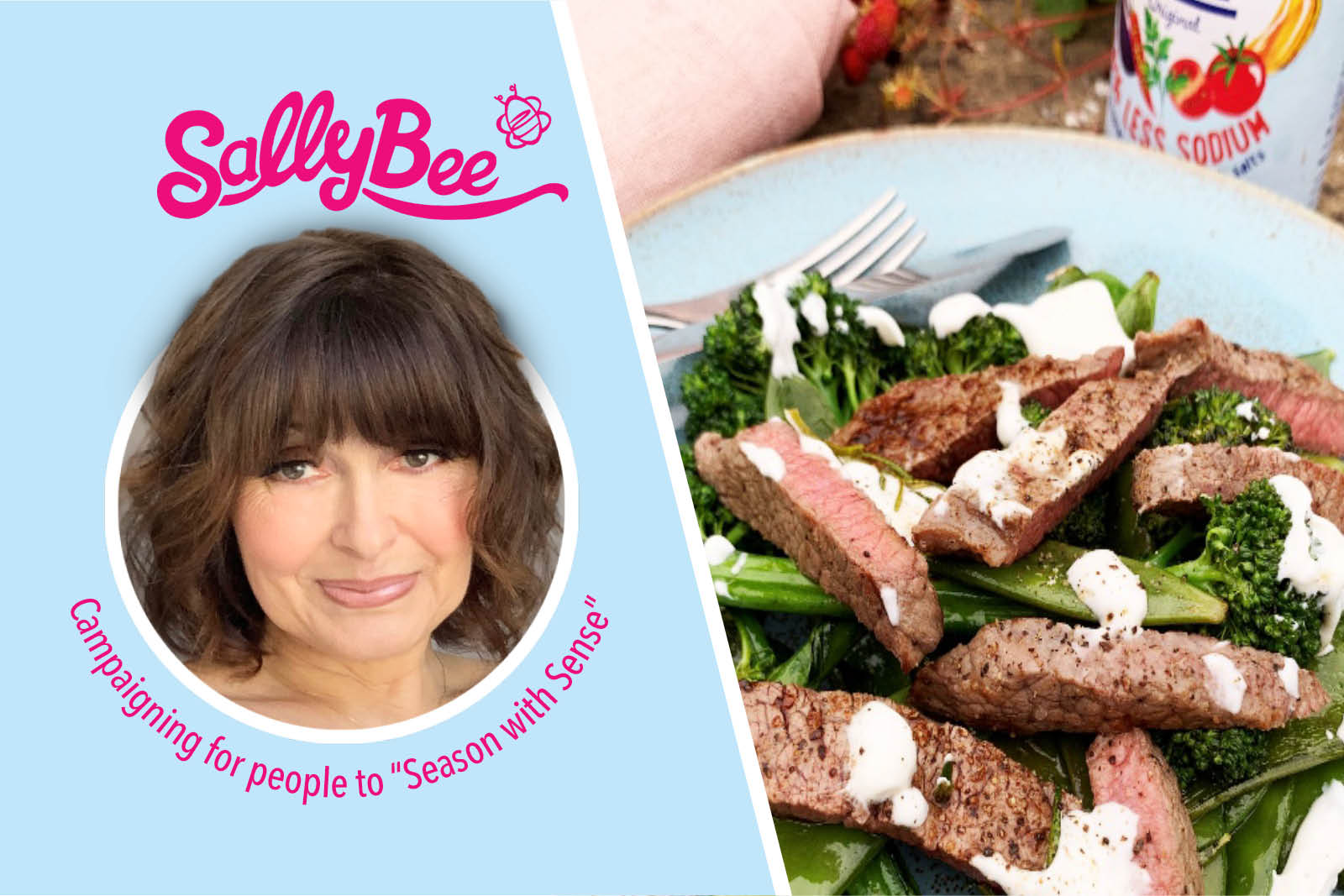 Steak Strips with Broccoli Salad - LoSalt US